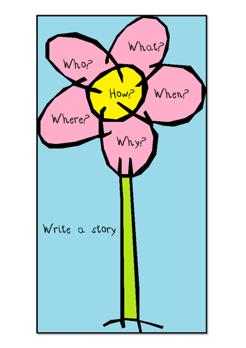 Write me a Story Flowers Writing Aids | Teaching Resources
