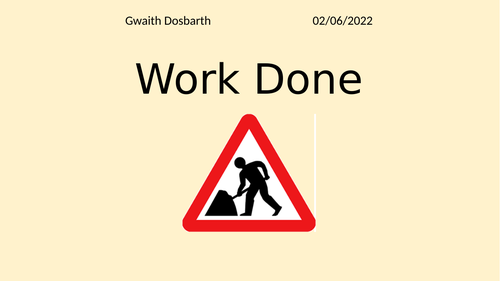 Work done and Conservation of Energy | Teaching Resources