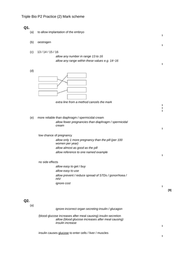 AQA Biology Paper 2 Practice Mock | Teaching Resources