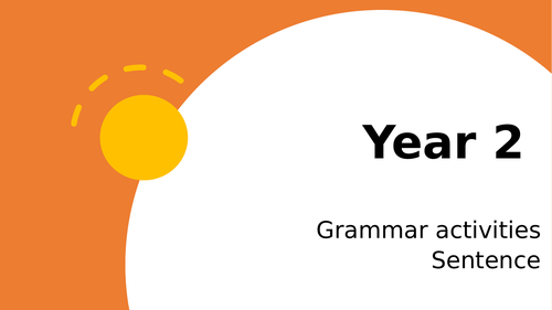 KS1 Grammar. Sentence work Year 2 | Teaching Resources