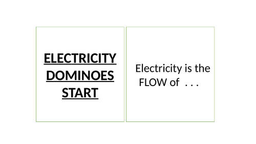 KS3 and KS3 Electricity Dominoes Games | Teaching Resources