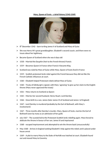 1.4 The problem of Mary, Queen of Scots | Teaching Resources