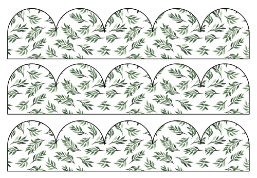 Green Leaf Display Border | Teaching Resources