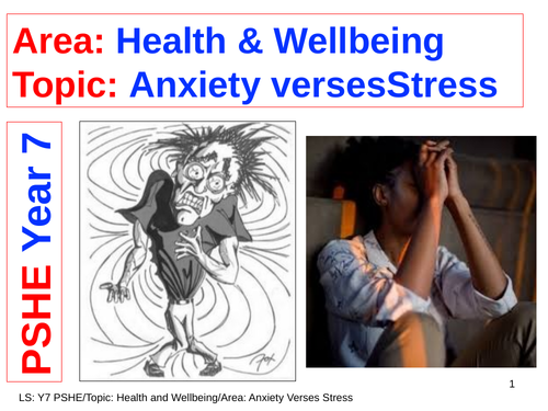 Anxiety Verses Stress - PSHE - Year 7 | Teaching Resources