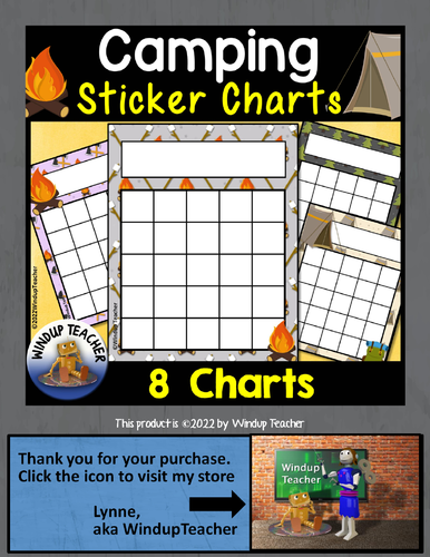 Camping Sticker Charts | Teaching Resources