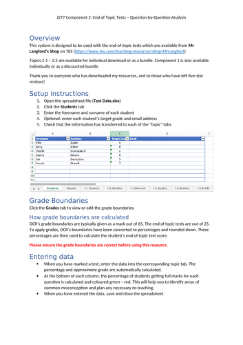 J277 Question-by-Question Analysis (Component 2) | Teaching Resources