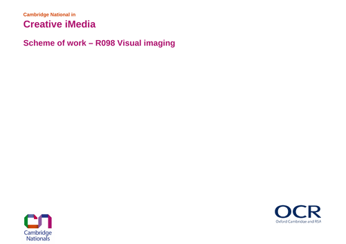 OCR Creative iMedia - R098 - Visual Imaging - ALL LESSONS & RESOURCES ...