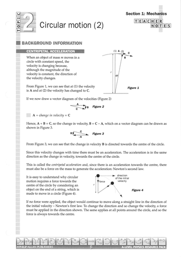 A Level Physics AQA Motion in a Circle | Teaching Resources