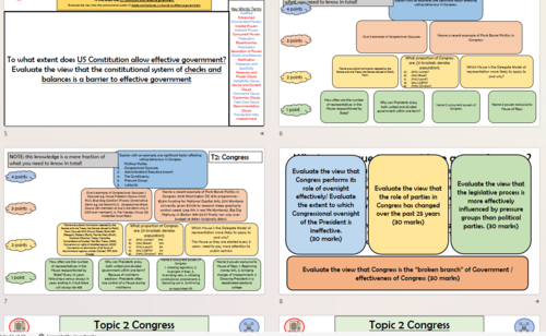 USA Politics Revision Quizzes and Essay Plans | Teaching Resources