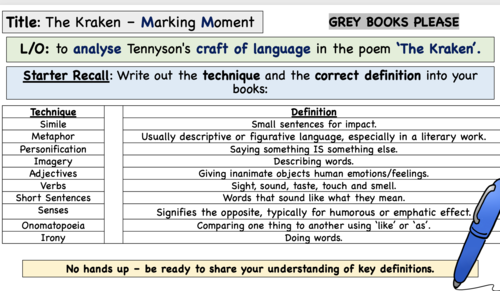 'The Kraken' Alfred Tennyson | Teaching Resources