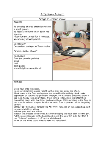 Attention Autism Stage 2 Activity aids | Teaching Resources