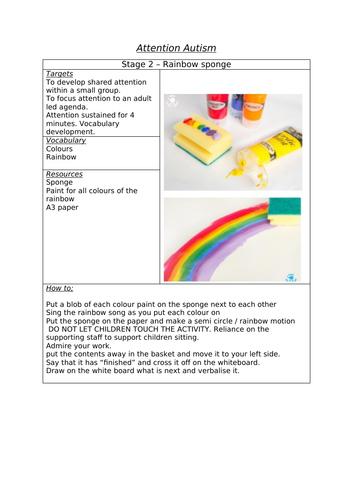 Attention Autism Stage 2 Activity aids | Teaching Resources