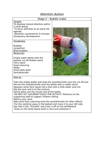 Attention Autism Stage 2 Activity aids | Teaching Resources
