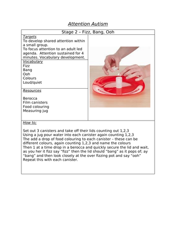 Attention Autism Stage 2 Activity aids | Teaching Resources