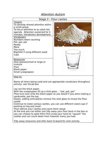 Attention Autism Stage 2 Activity aids | Teaching Resources