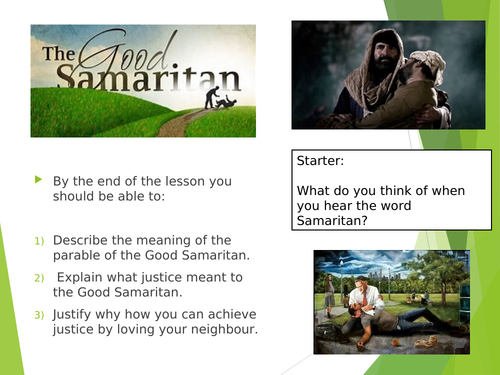 Year 8: Parables - The Good Samaritan | Teaching Resources