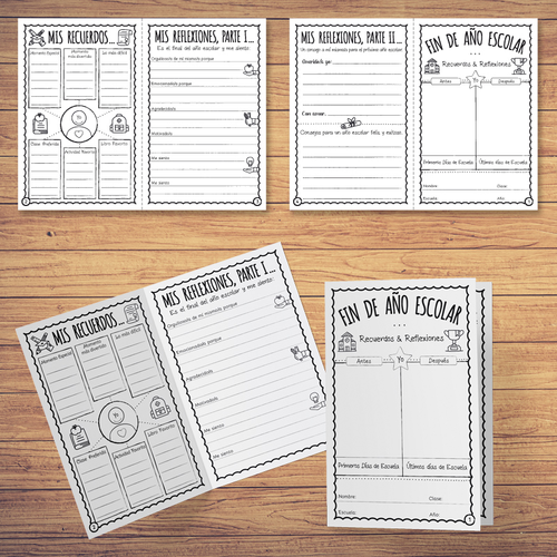 Fin de Año Escolar Actividad - Banderín y Actividad de Escritura ...