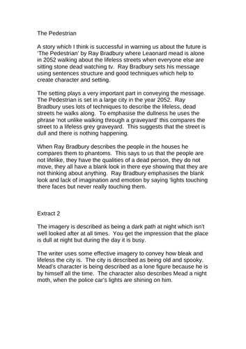 'The Pedestrian' by Ray Bradbury (Resource Pack) | Teaching Resources