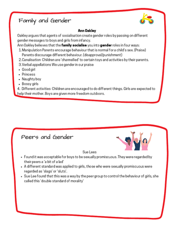 GCSE Sociology Eduqas- Key study cards | Teaching Resources