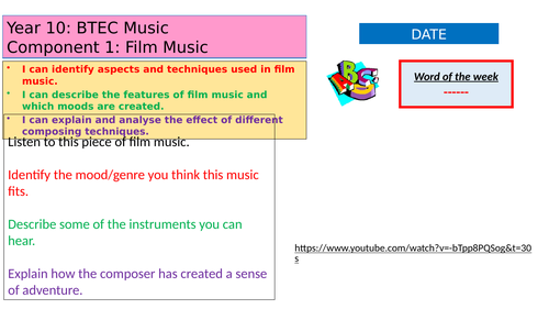 BTEC Music Tech Award Component 1 Learning Aim A | Teaching Resources