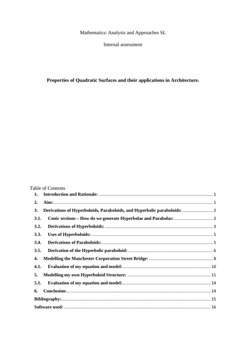 IB Mathematics AA (SL) Grade 7 IA Example | Teaching Resources