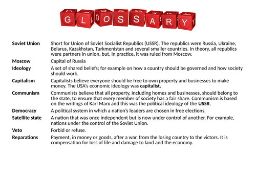 Cold War | Tension after WW2 | Teaching Resources