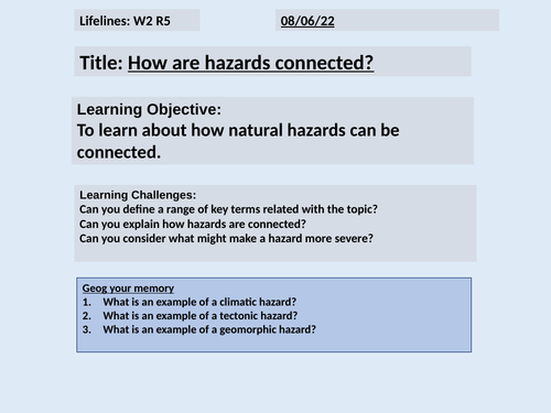Whole Topic On Natural Hazards for KS3 - 24 Lessons (Whole Term or ...