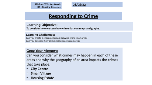 Crime lessons for KS3 Links between Crime and Geography | Teaching ...