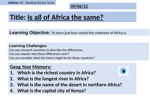 Whole Unit on Africa for KS3 - 23 Lessons including assessments Nigeria ...
