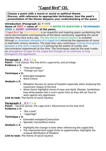 'Caged Bird' by Maya Angelou (Resource Pack) | Teaching Resources