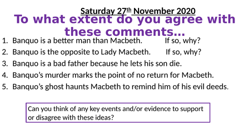 English Literature: Macbeth - Character Analysis of Macbeth & Banquo ...