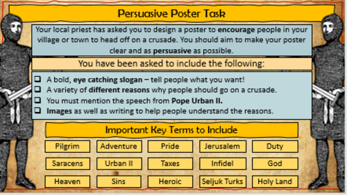 Crusades - Why did people go on a Medieval Crusade? | Teaching Resources