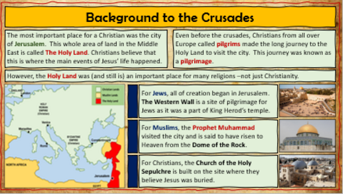 Crusades - Why did people go on a Medieval Crusade? | Teaching Resources