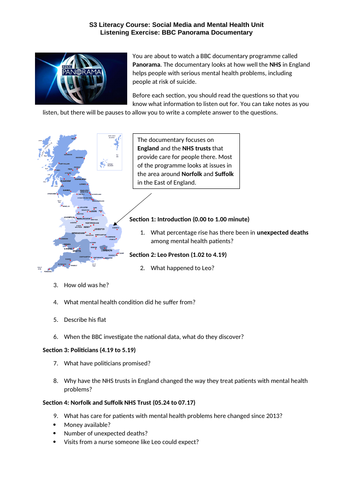 Social Media and Mental Health - Report Writing | Teaching Resources
