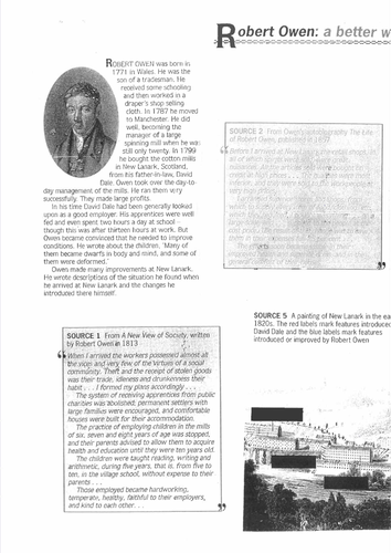Robert Owen - Factory Owner Industrial Revolution | Teaching Resources