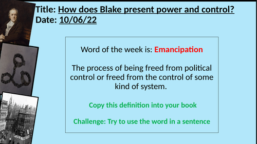 London - William Blake Context and Introduction | Teaching Resources