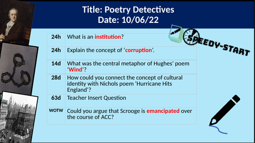 London - William Blake analysis lesson | Teaching Resources