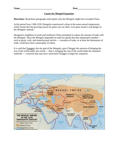 The Mongol Empire - Full SOW | Teaching Resources