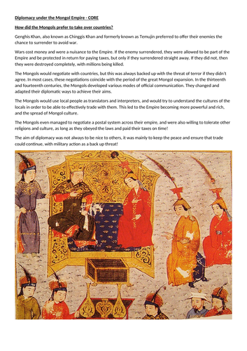 The Mongol Empire - Full SOW | Teaching Resources
