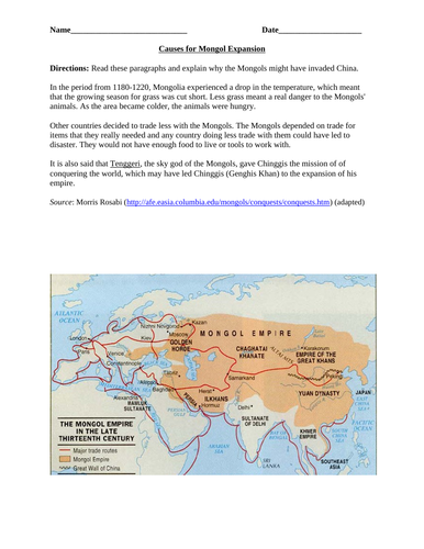The Mongol Empire - Full SOW | Teaching Resources