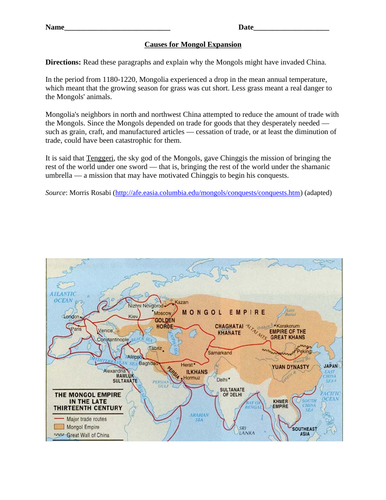 The Mongol Empire - Full SOW | Teaching Resources