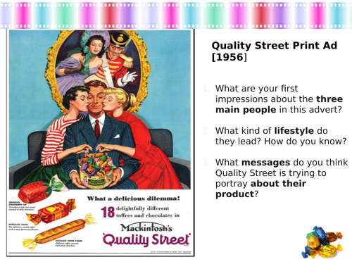 EDUQAS GCSE Media: Quality Street (set text) - Context, Media Language ...