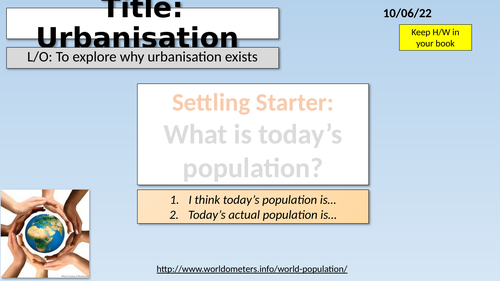 KS3 Urbanisation | Teaching Resources