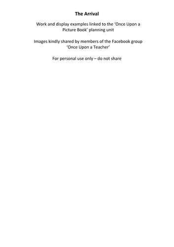 The Arrival Y5/6 English unit 4+ weeks | Teaching Resources