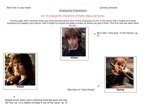 A series of unfortunate events | Teaching Resources