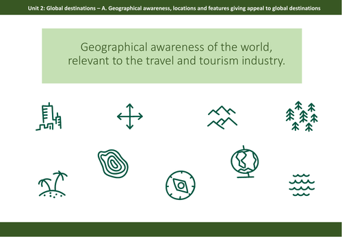 BTEC Travel + Tourism L3: Geographical awareness | Teaching Resources