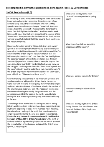 World War Two lesson bundle | Teaching Resources