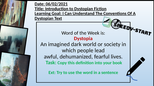 Introduction to Dystopia Lesson | Teaching Resources