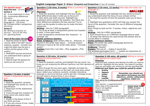 GCSE English Language Paper 2 KO | Teaching Resources