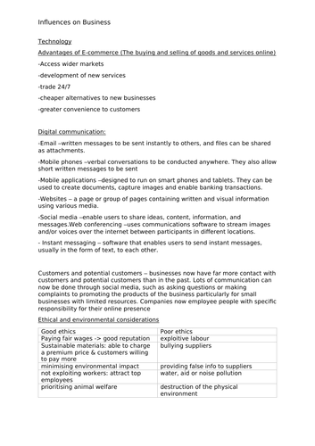Business AQA GCSE notes- GRADE 9! | Teaching Resources Business AQA GCSE notes- GRADE 9! | Teaching Resources